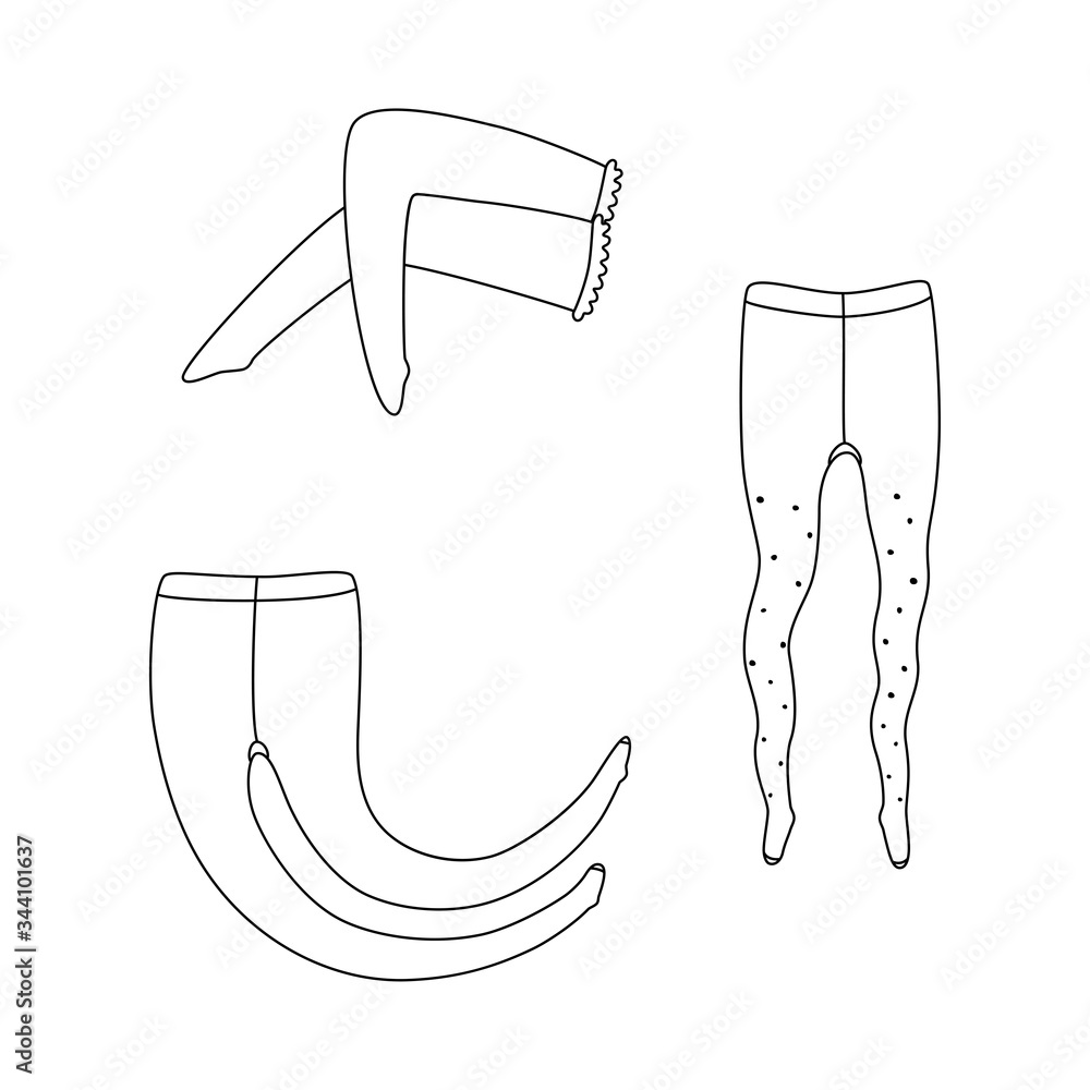 Vector illustration of pantyhose and stockings. One tights with dots ...