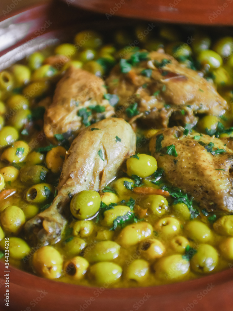 Algerian traditional dish: Tadjine Zitoun Stock Photo | Adobe Stock