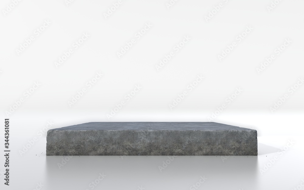 3D Illustration grunge cement concrete ground cross section, 3D ...