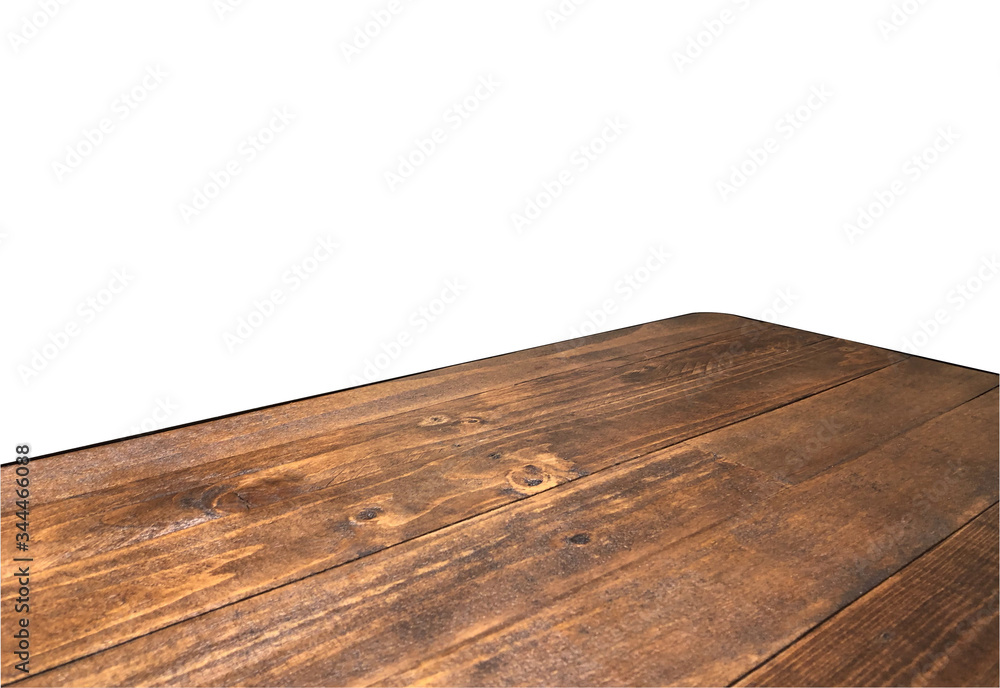 Wooden Table Surface Perspective