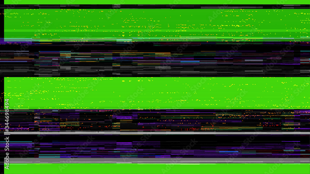 Illustration Stock Vintage VHS (Video Home System) defects noise and artifacts effect. Glitches ...