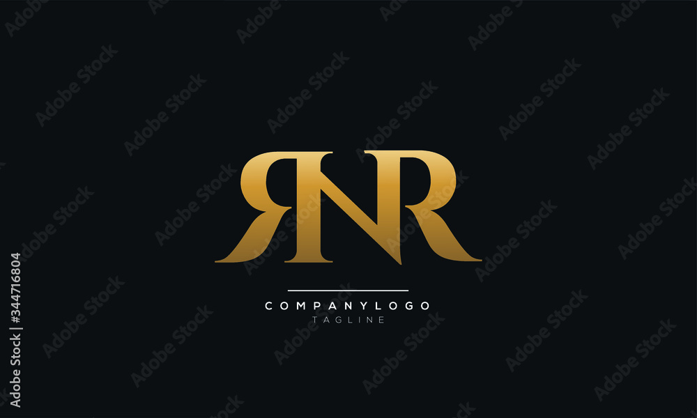 RNR Letter Logo Design Icon Vector Symbol Stock Vector | Adobe Stock