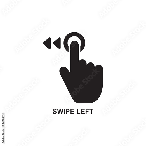 SWIPE LEFT ICON , SLIDE TO LEFT ICON Stock Vector | Adobe Stock