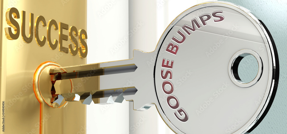 Ilustración de Stock Goose bumps and success - pictured as word Goose ...