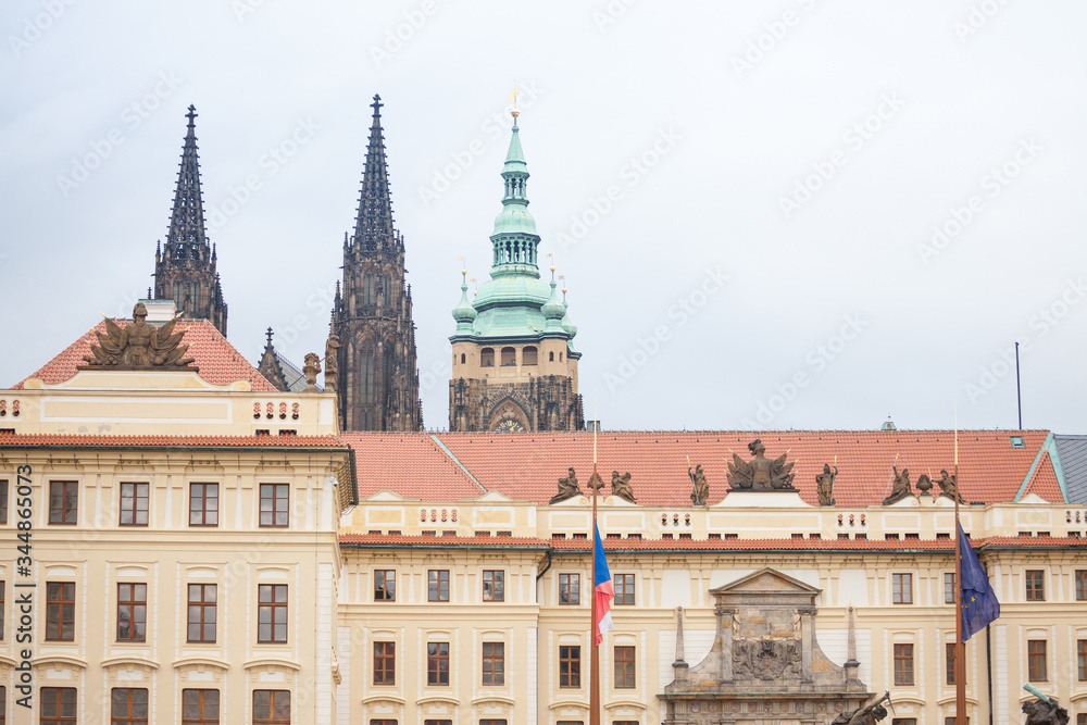 Nove Kralovsky Palac or New Royal Palace in Prague Castle (Prazsky Hrad ...