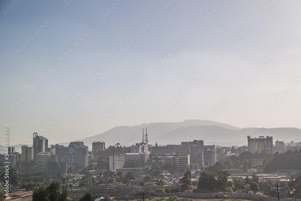 skyline of addis ababa in ethiopia Stock Photo | Adobe Stock