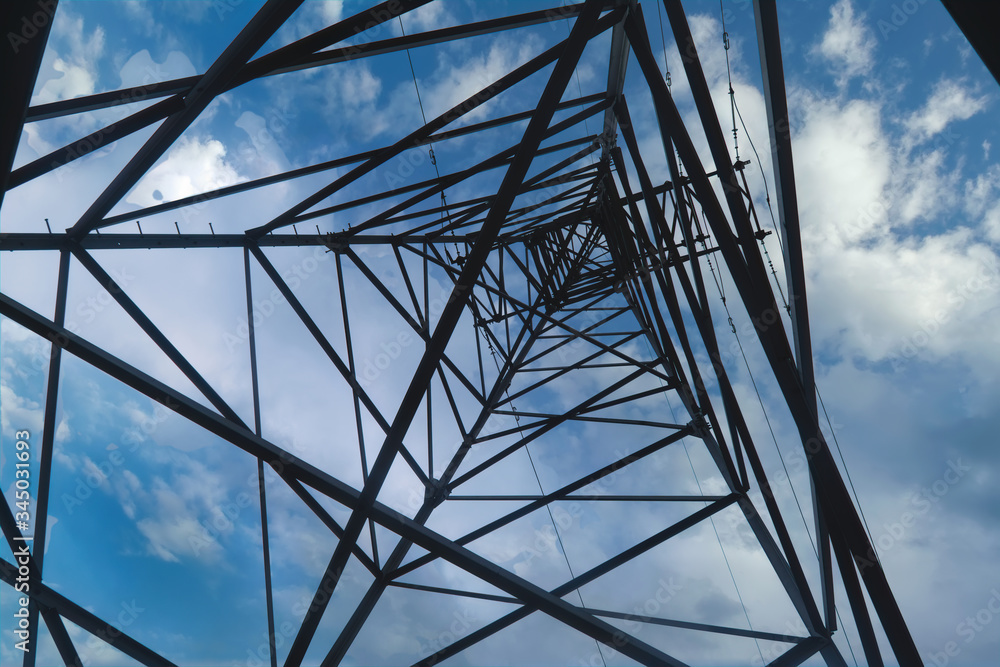Power poles transmission line, Electricity high voltage pole ...