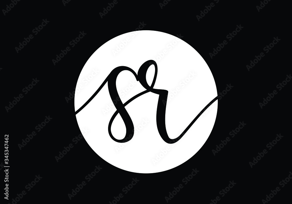 Initial Monogram Letter SR Logo Design Vector Template. Graphic ...