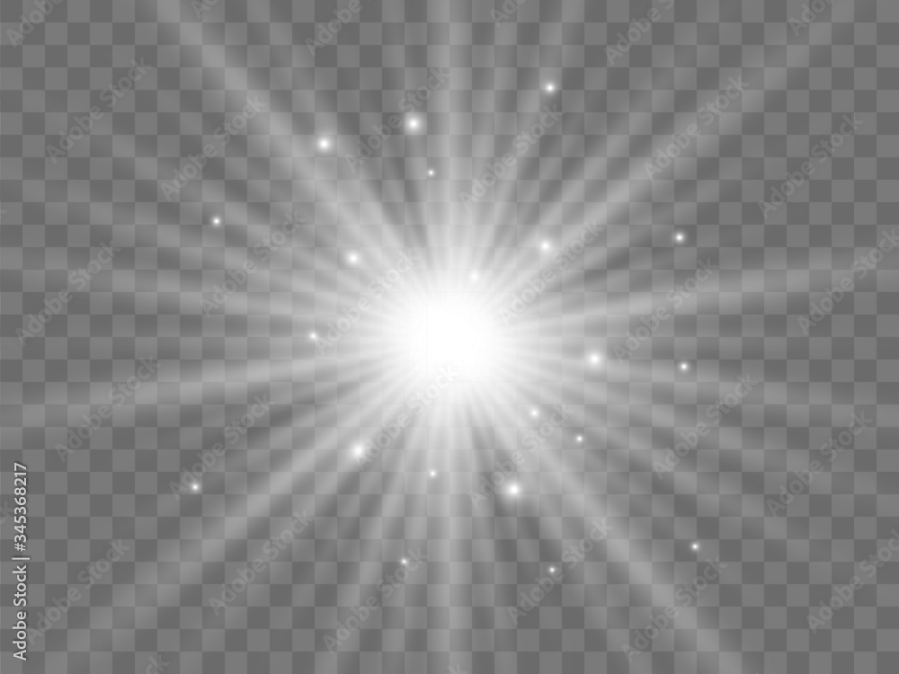 Sunlight on a transparent background Stock Vector | Adobe Stock