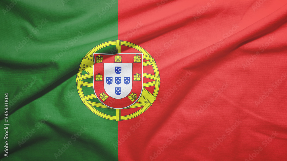 Portugal flag with fabric texture Stock Photo | Adobe Stock