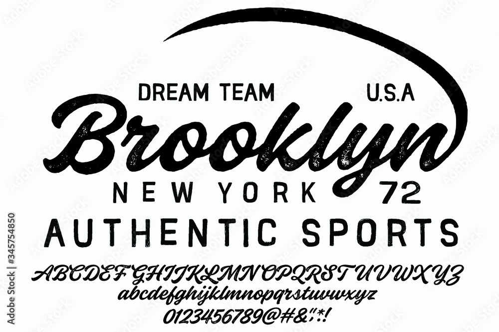 Hand drawn calligraphy display typeface on light background for ...