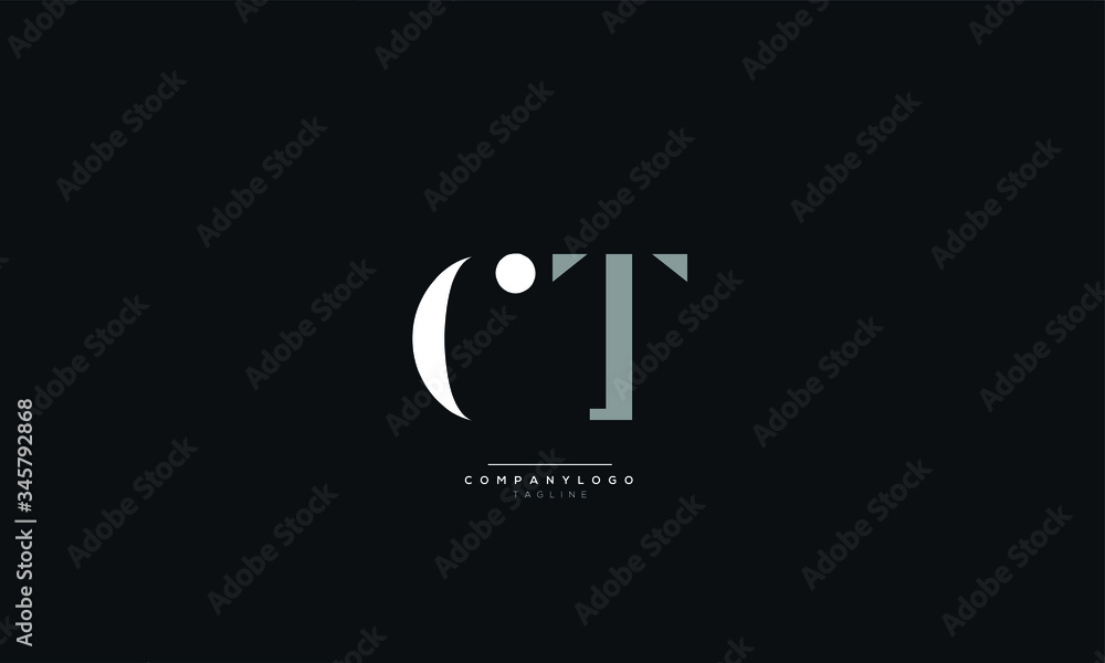 CT Letter Logo Design Icon Vector Symbol Stock Vector | Adobe Stock