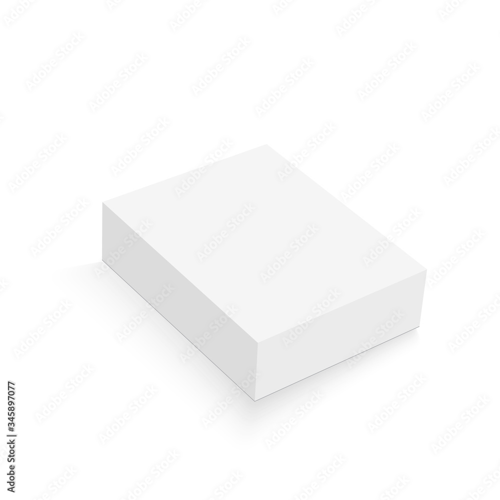 Realistic package box mock up. Vector Stock Vector | Adobe Stock