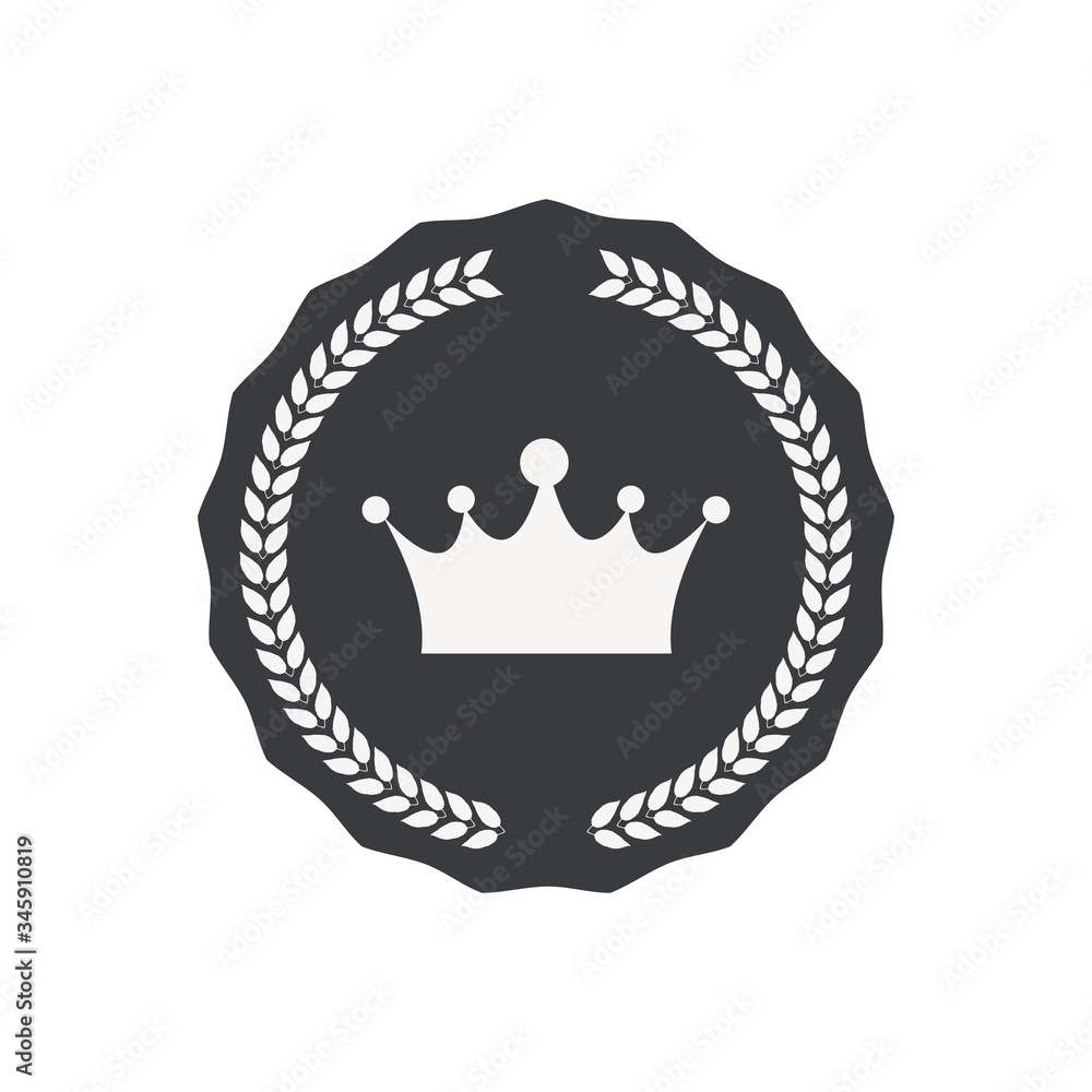 King Crown Logo Vector Illustration. Royal Crown Silhouette Isolated On ...