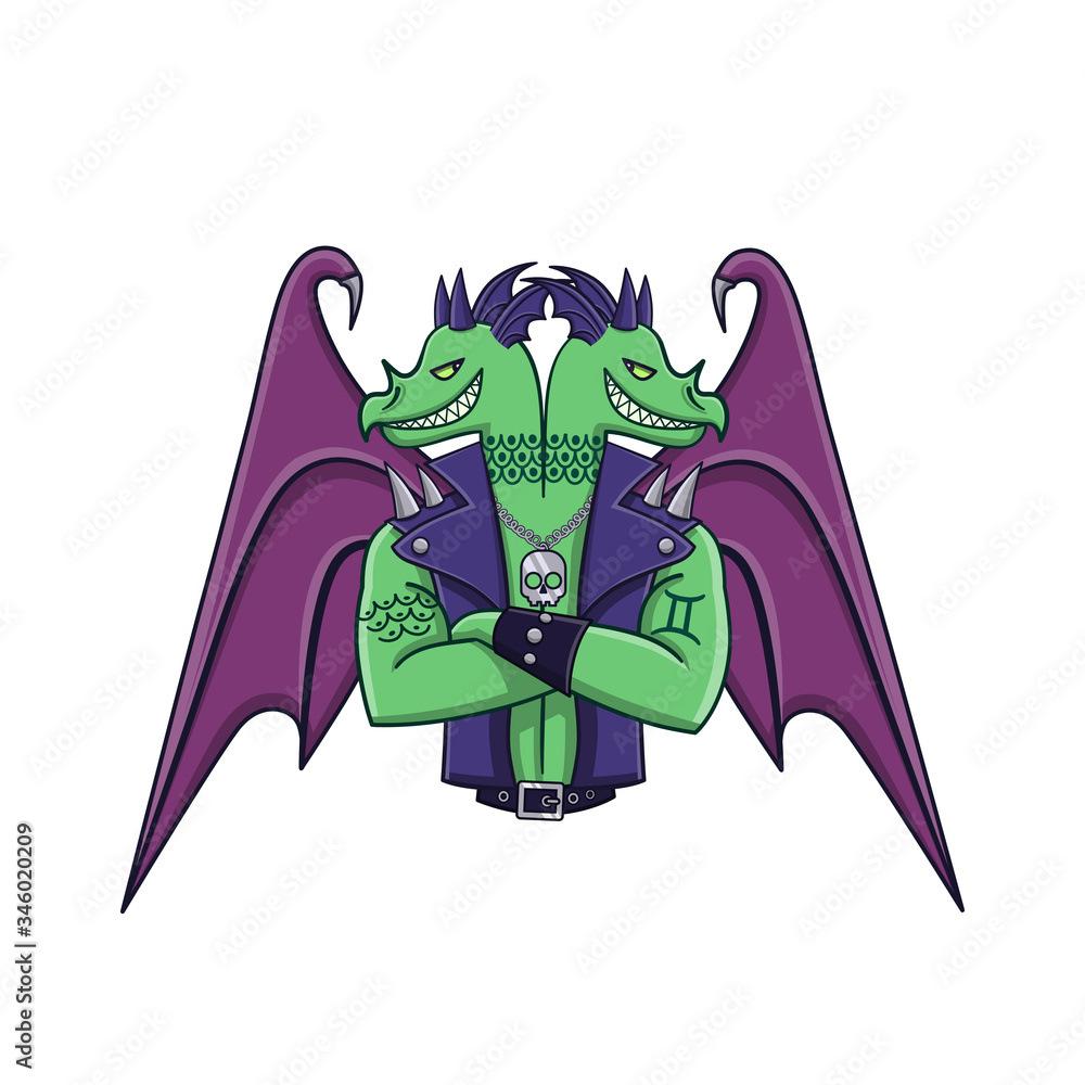 two headed dragon symbol