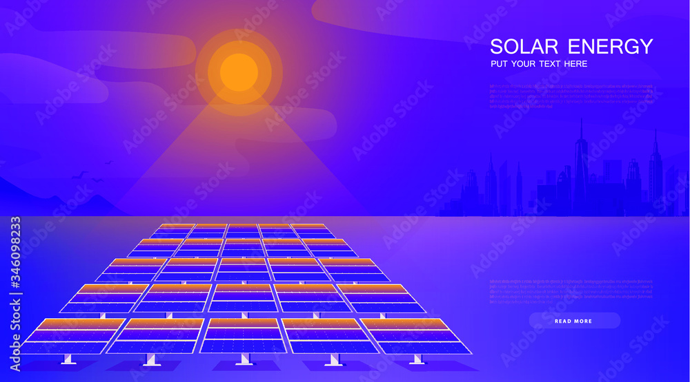 Ecology solar cell system diagram. Can be used for workflow layout ...