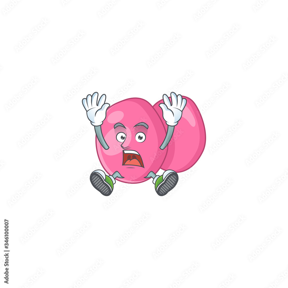 Streptococcus pyogenes cartoon character design showing shocking ...