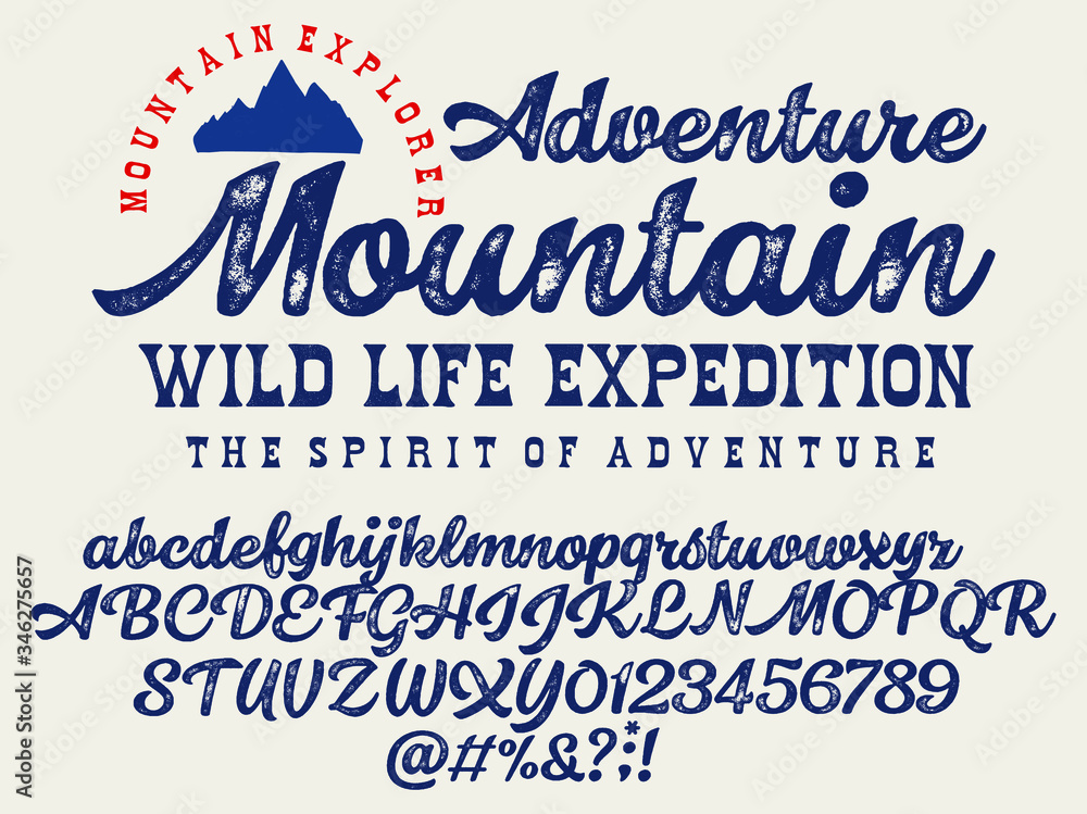 Vintage Brush Script Modern Alphabet. Retro Typeface. Letters.Vector ...