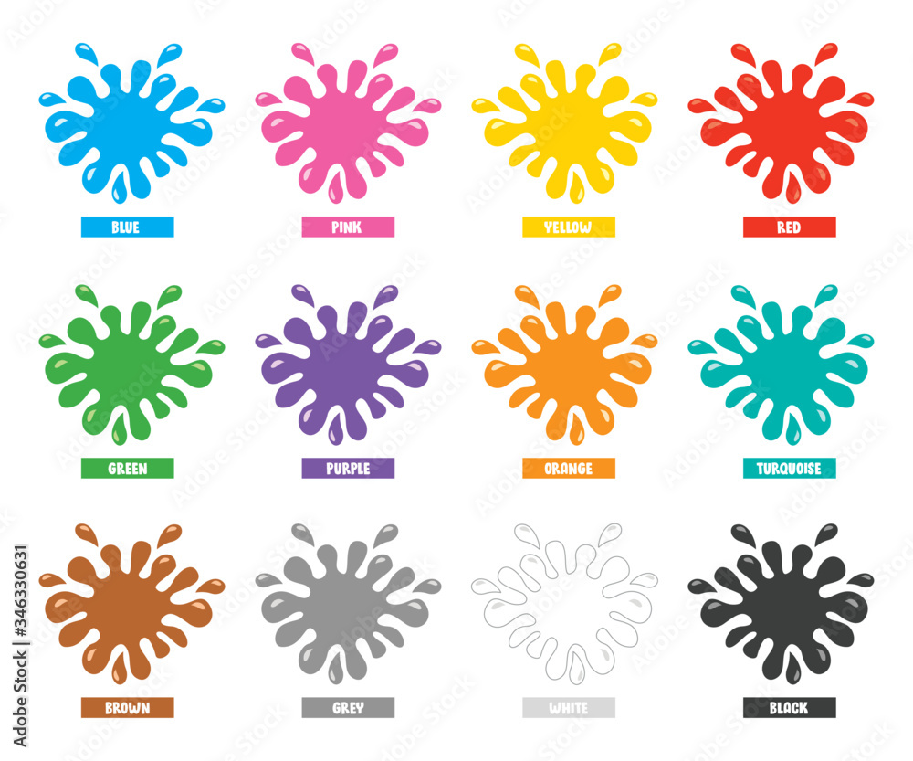 Collection Of Colors For Children Education Stock Vector | Adobe Stock