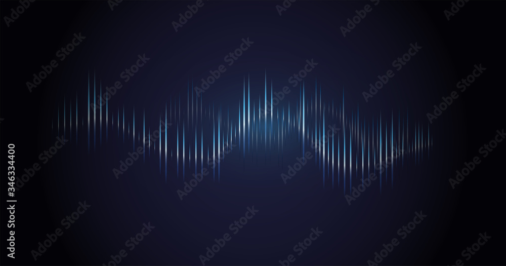 Sound wave. Dynamic vibration wallpaper. Abstract sound wave element on ...
