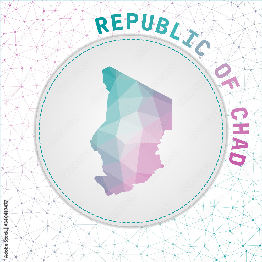 Image vectorielle Stock Vector polygonal Chad map. Map of the country ...