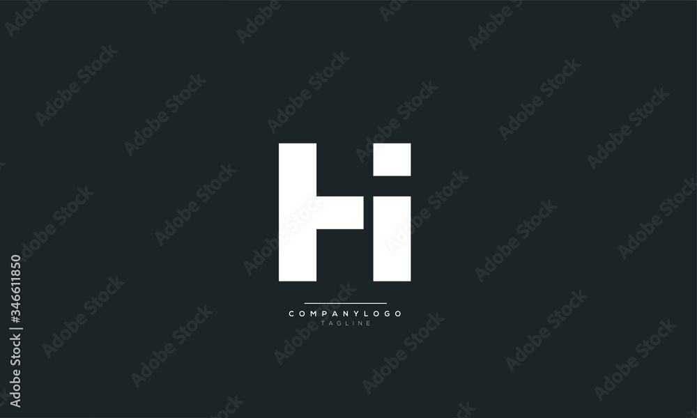 Letter HI IH I H Logo Alphabet Design Icon Vector Symbol Stock Vector ...