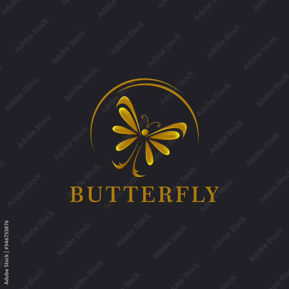 gold color butterfly logo Ideas. Inspiration logo design. Template ...
