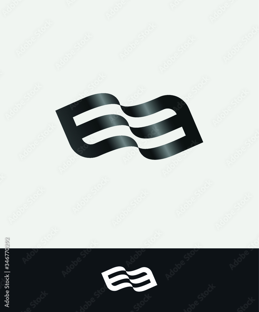 E 3 Flag Logo Stock Vector | Adobe Stock