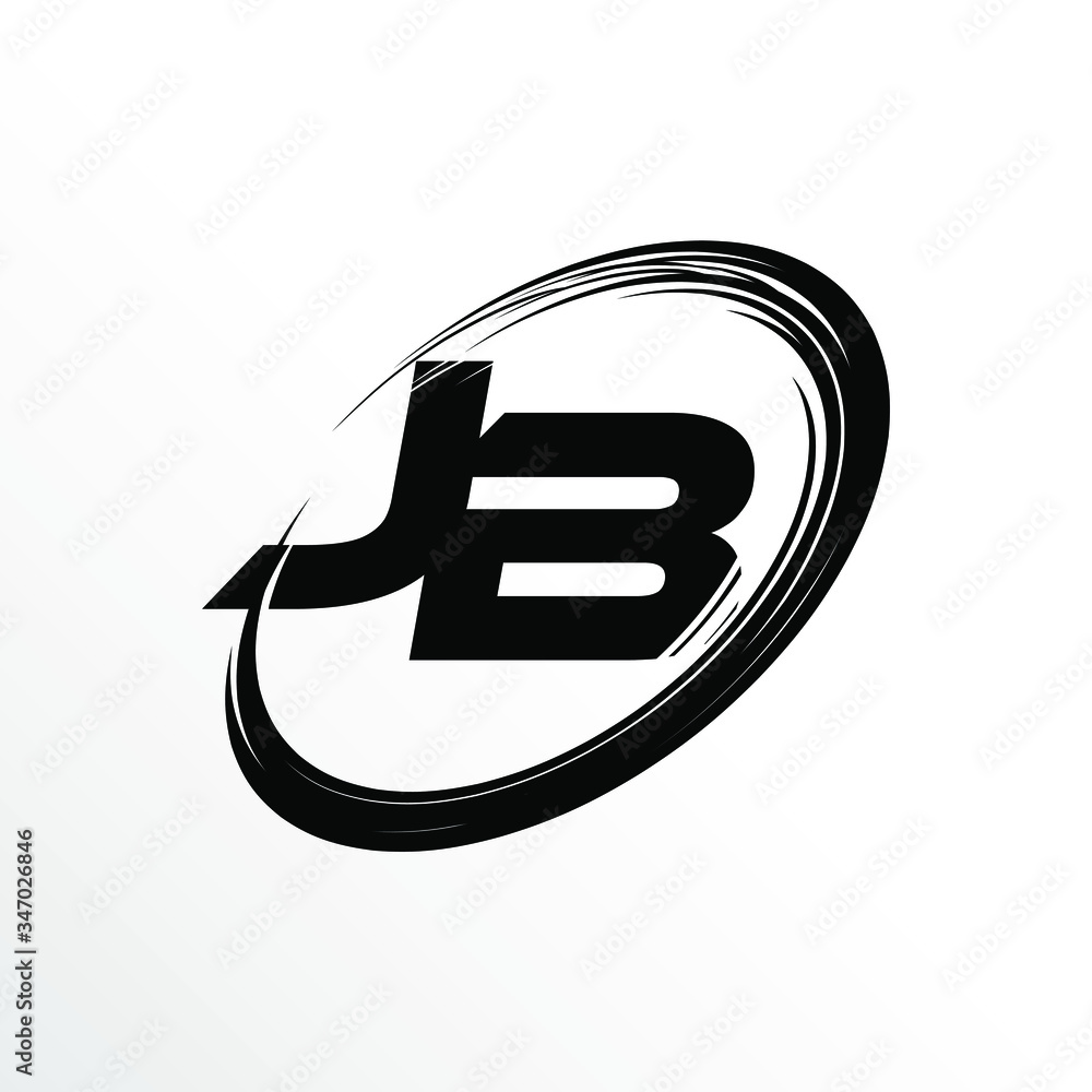 Initial Letter JB Brush Effect Logo Design Stock Vector | Adobe Stock