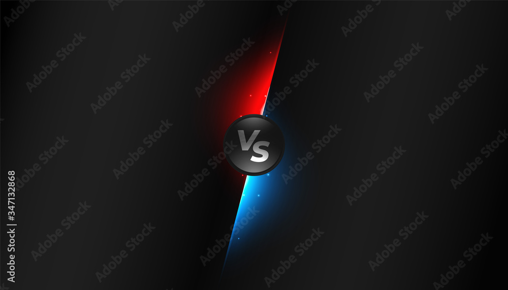 black versus vs screen competition background design Stock Vector ...