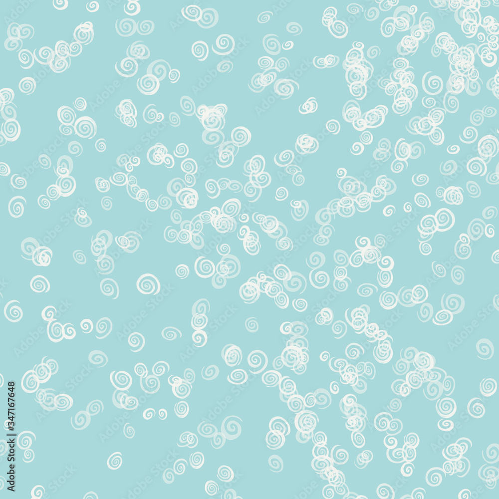 Blue background with a white pattern, delicate texture, sky color ...