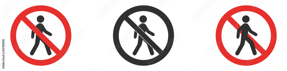 no entry sign, no entry, hapreschen people input, editable vector ...