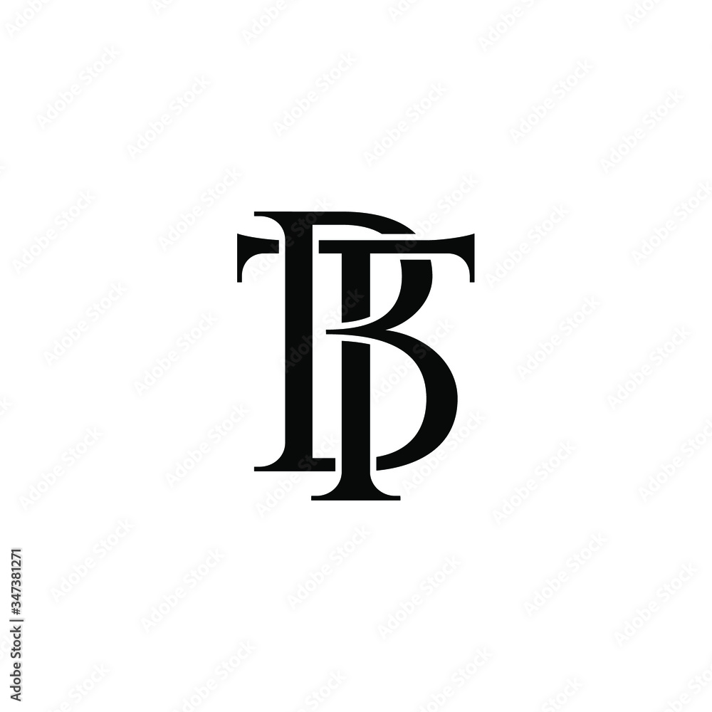 bt letter original monogram logo design Stock Vector | Adobe Stock
