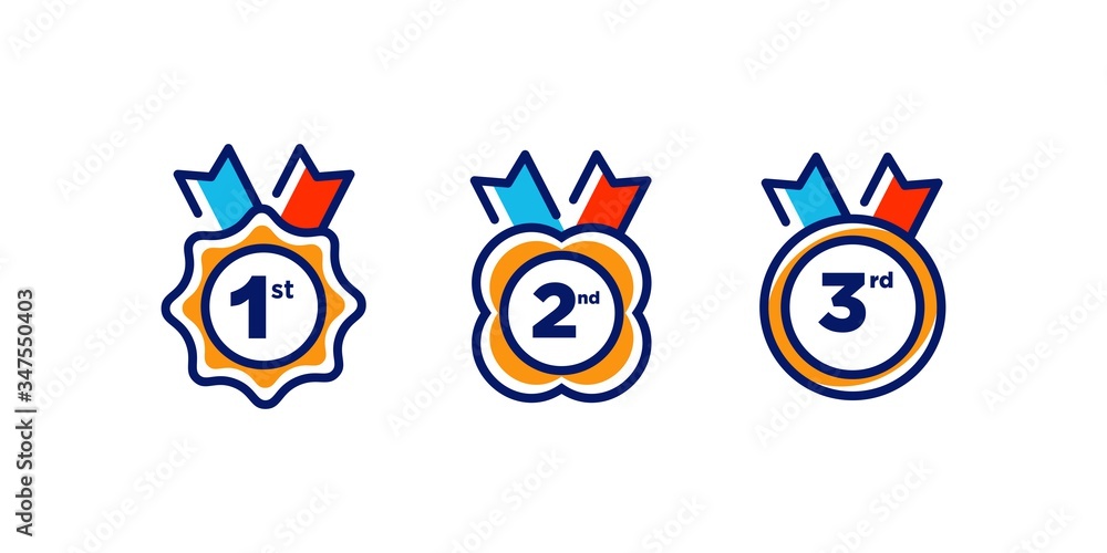 1st 2nd 3rd medal first place second third award winner badge guarantee ...