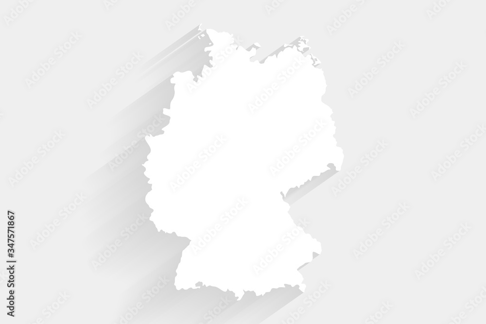 Simple white Germany map on gray background, vector Stock Vector ...