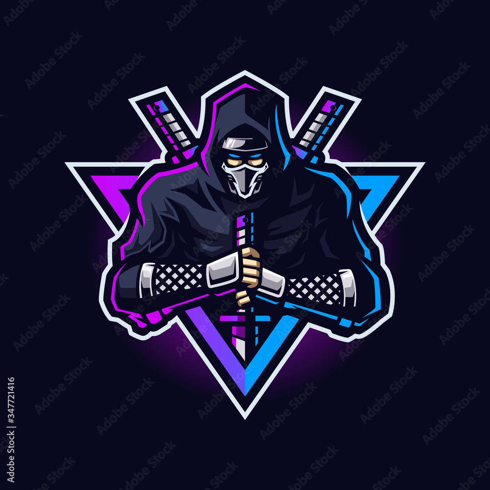 Ninja Gaming Logo Stock Vector | Adobe Stock