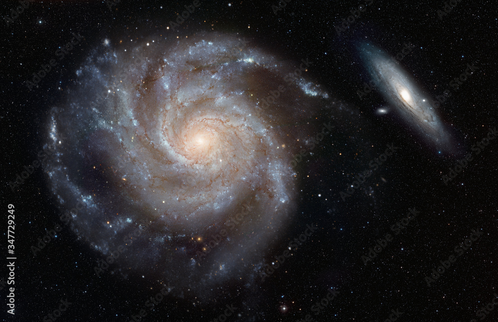 Our galaxy is milky way on the background Andromeda galaxy (Heic0602a ...