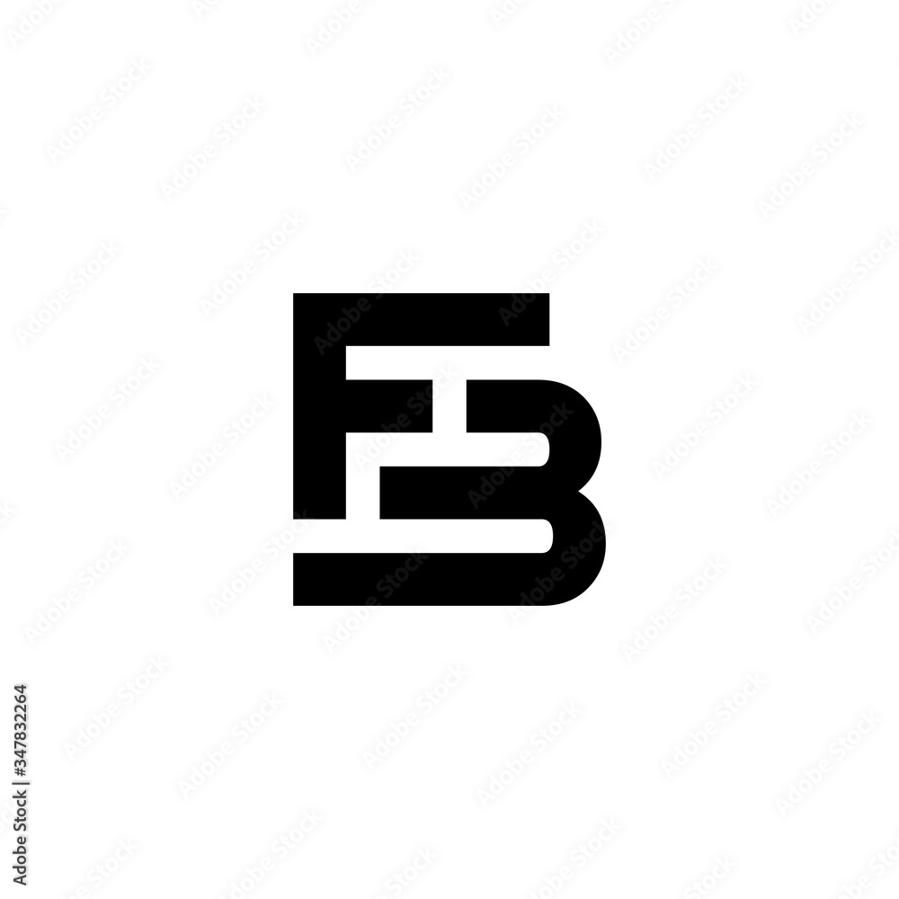 Initials Letters FB Logo Design Vector Stock Vector | Adobe Stock