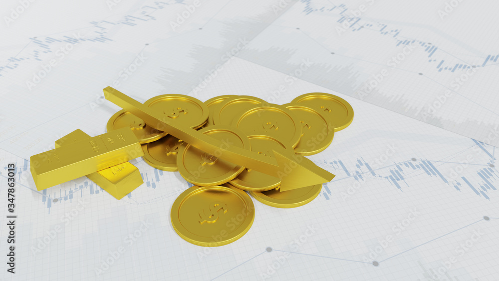 Invest with gold price commodity stock market, Gold arrow and gold ...