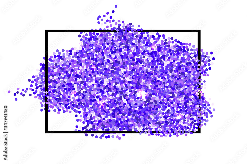Purple glitter texture border isolated over white background Stock ...