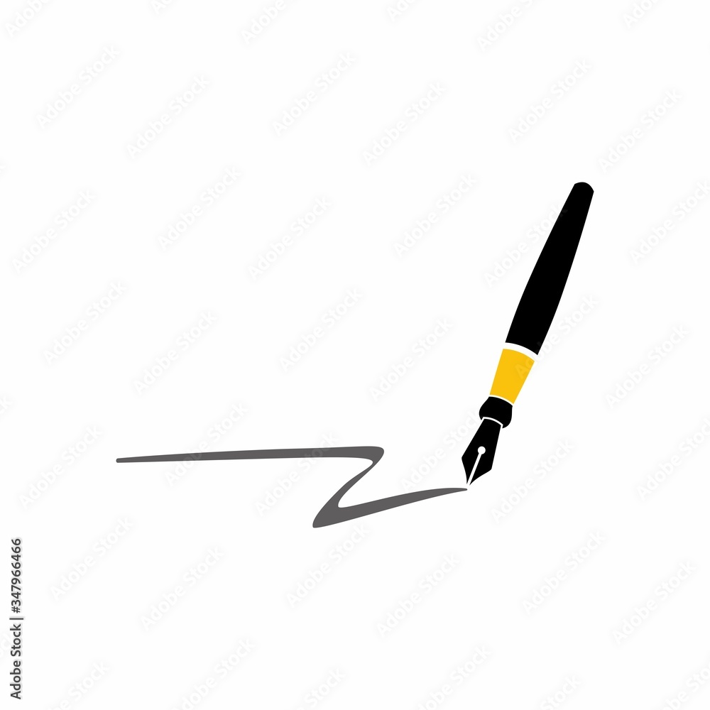 Pen logo design template vector illustration Stock Vector | Adobe Stock