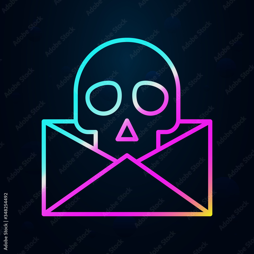 Envelope, nasty, letter outline nolan icon. Simple thin line, outline ...