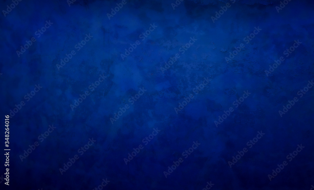 Blue background, old paper texture in dark blue color, elegant rich studio background with ...