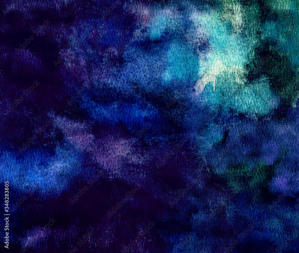 Abstract blue and purple textured watercolour background Stock ...