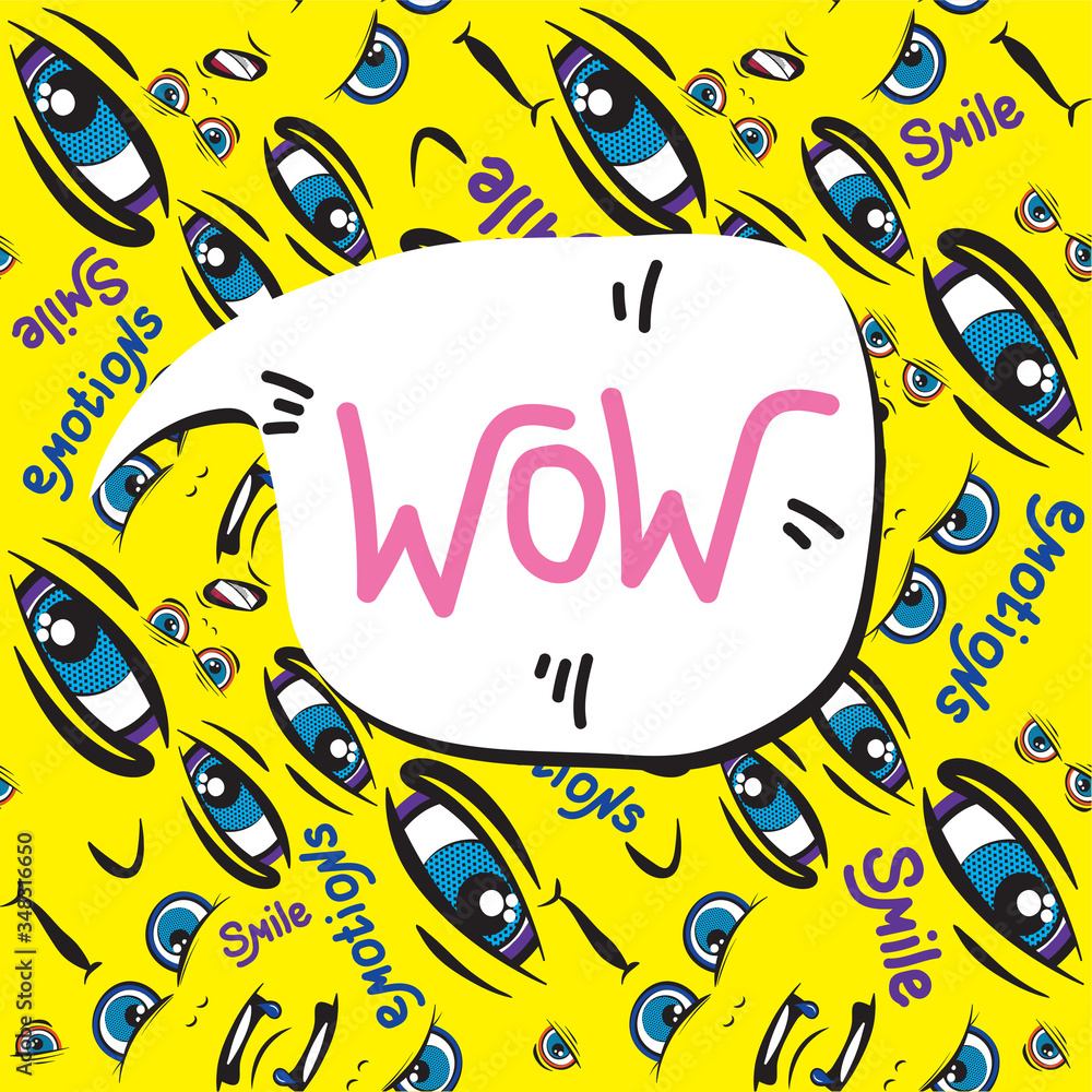 Seamless pattern. Emoji face with ductile facial expressions ...