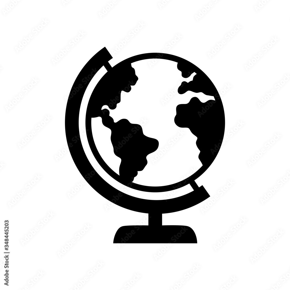 globe - education icon vector design template Stock Vector | Adobe Stock