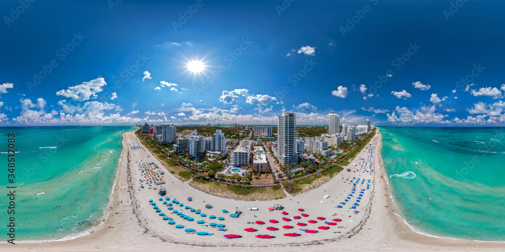 Mid Beach - Miami Beach 360 aerial panorama Stock Photo | Adobe Stock