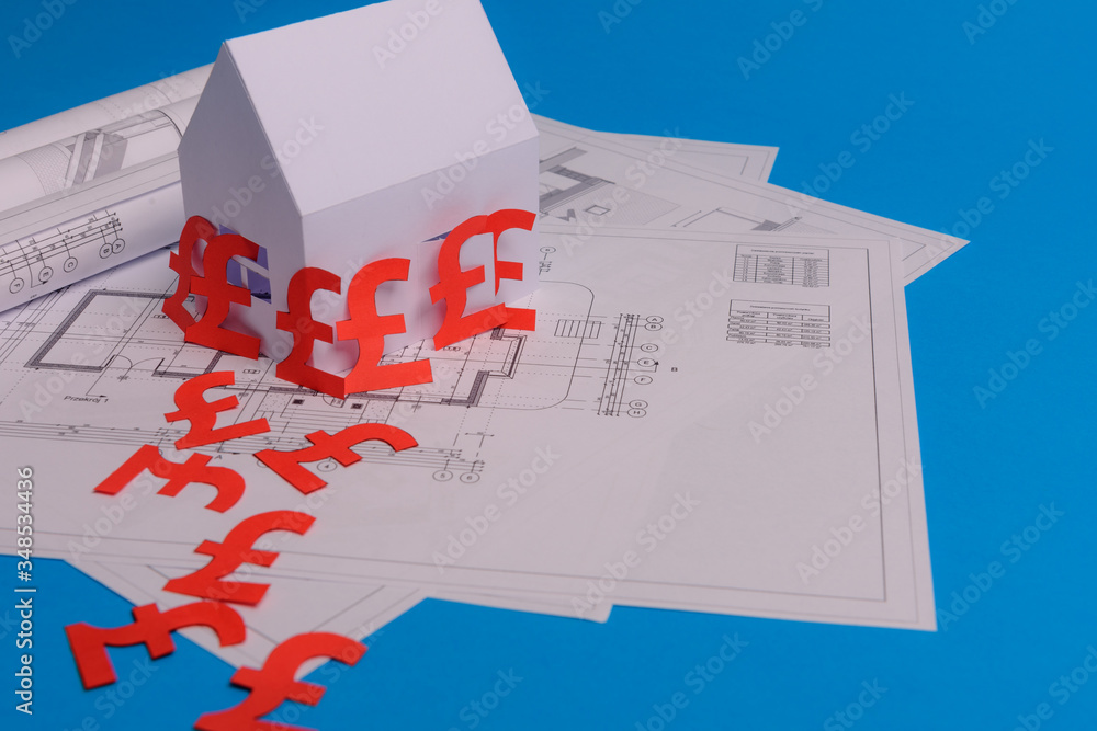 White family paper house , british pound money symbol , house projects ...