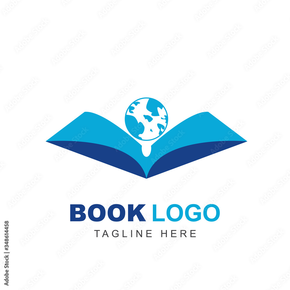 Creative book logo and icon design template. Symbol of education ...