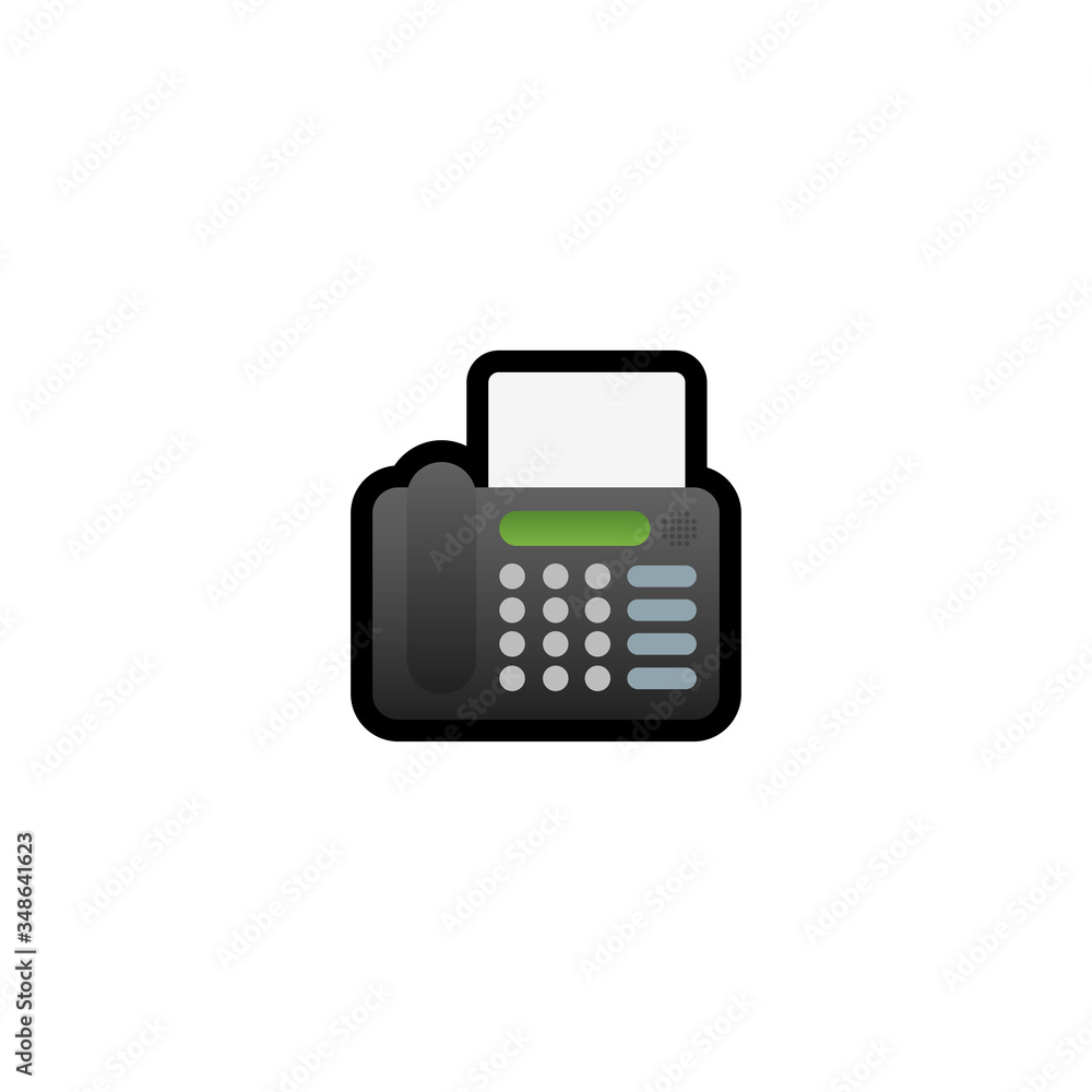 Fax Machine Vector Icon. Printer Isolated Emoji, Emoticon Illustration ...